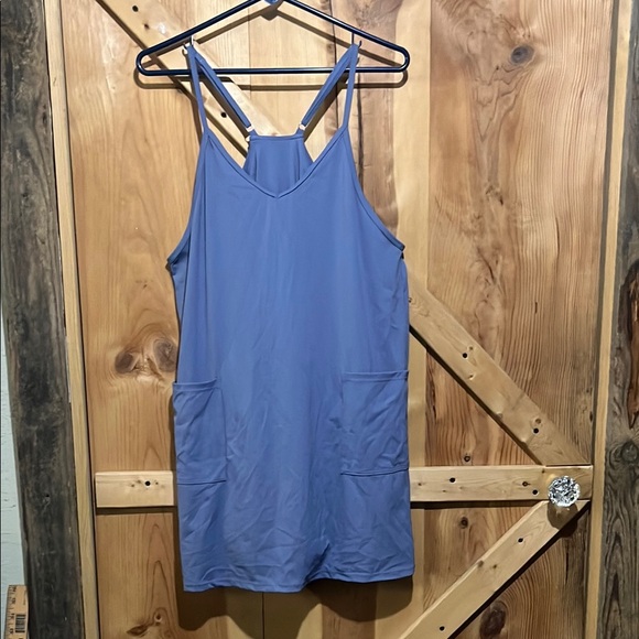 Dresses | Blue Summer Dress Hot Shot Mini Romper With Built In Shorts ...